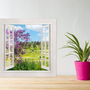 Window Landscape Painting Window View Canvas Open Window - Etsy