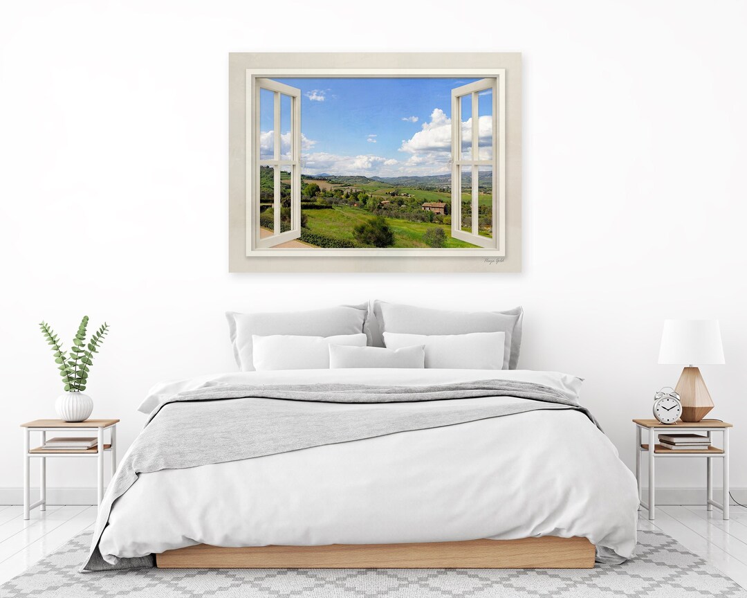 Tuscany Landscape Photography 3D Window View Printed on - Etsy