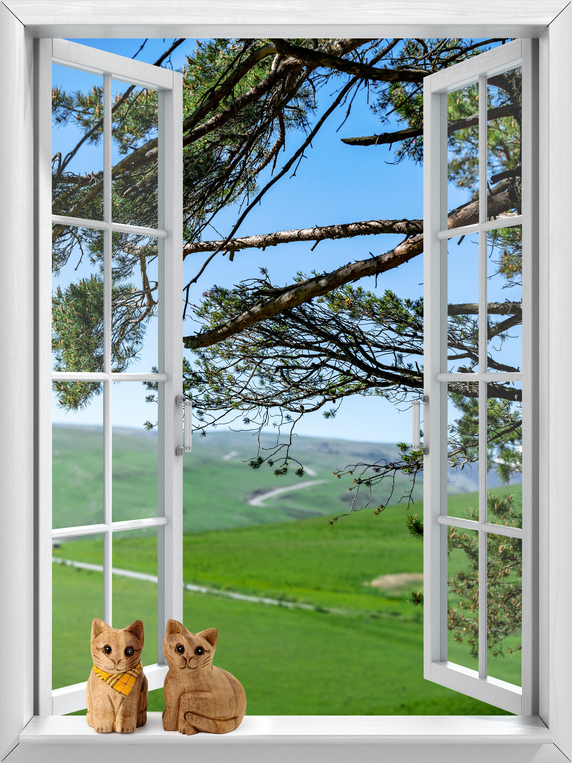 Open Window Canvas Print: Summer Landscape View, Ready to Hang - Etsy
