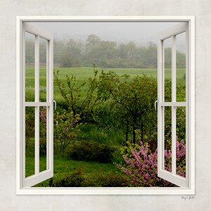 Open Window Wall Art Printed on Canvas, Window Wall Art, Tuscany ...