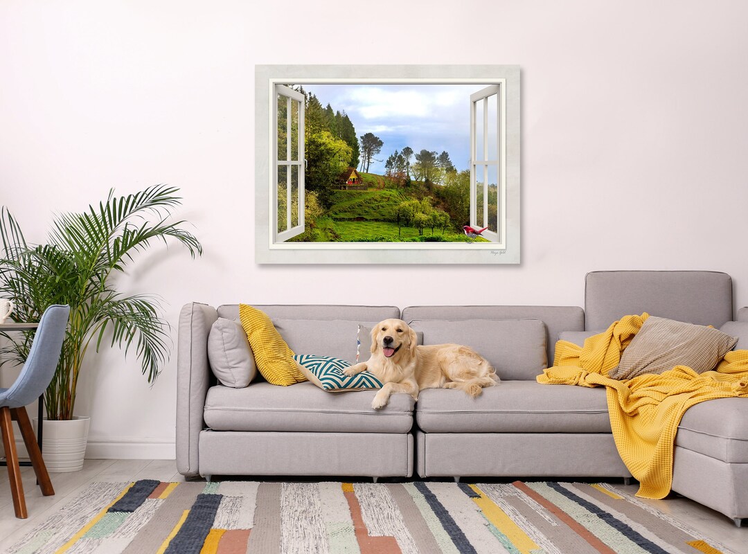 Window Picture on Canvas Landscape Art Print on Canvas - Etsy