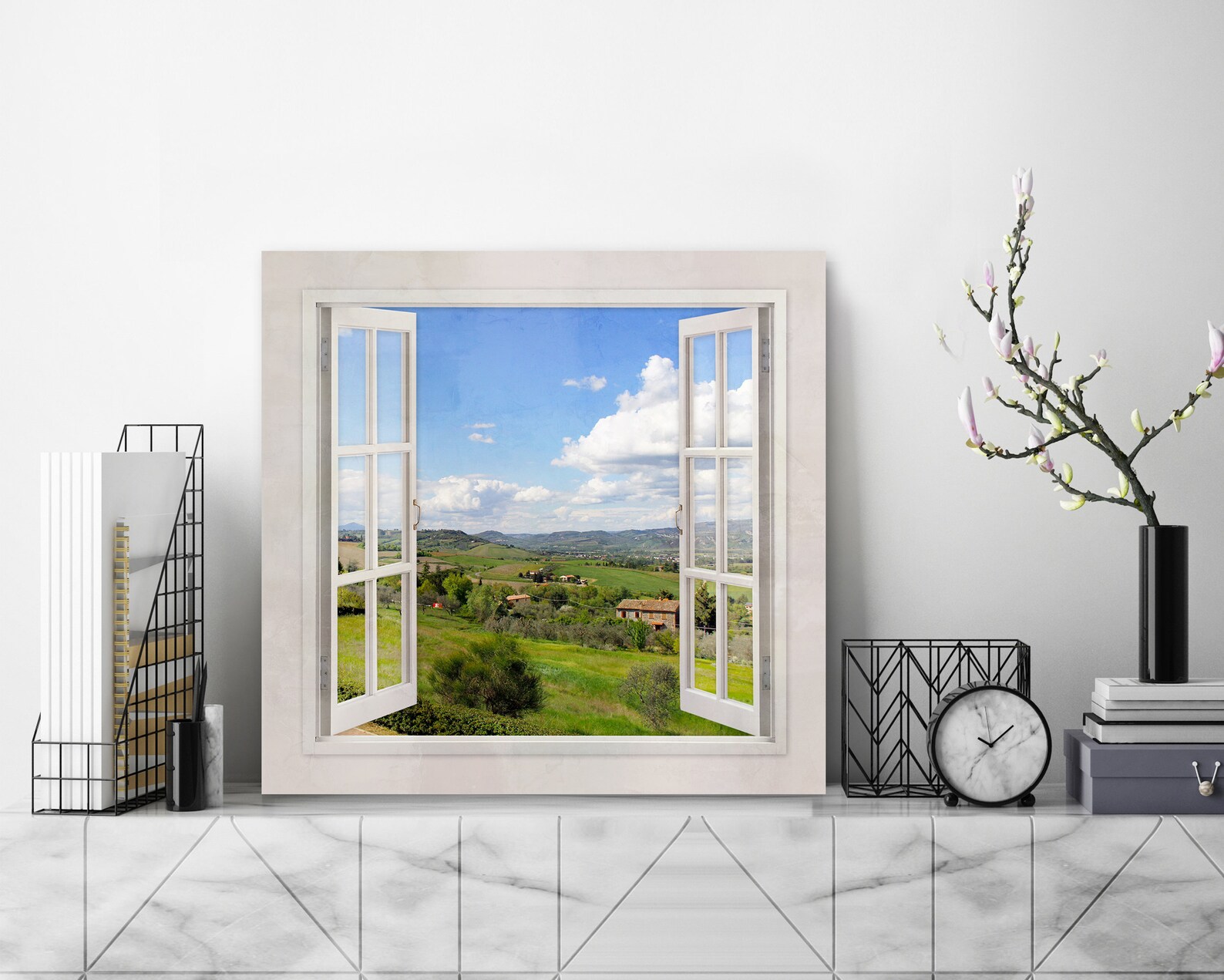 Tuscany Landscape Photography 3D Window View Printed on - Etsy