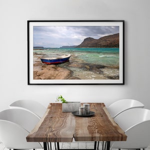 Seascape Photography Print - Balos Beach Scenery on Crete Island - Sea ...