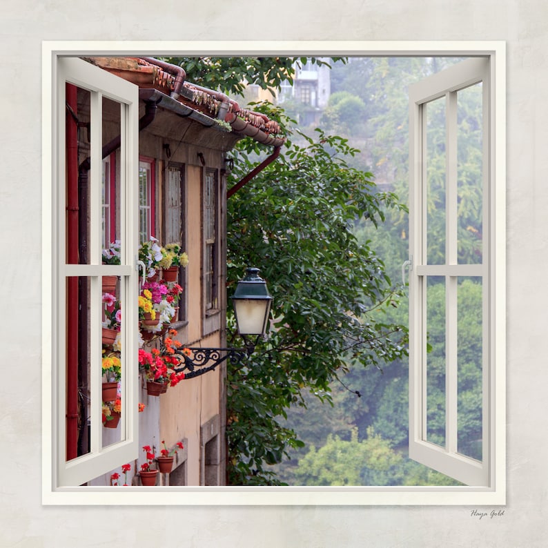 Fake Window View Wall Décor Canvas Art Print Landscape - Etsy