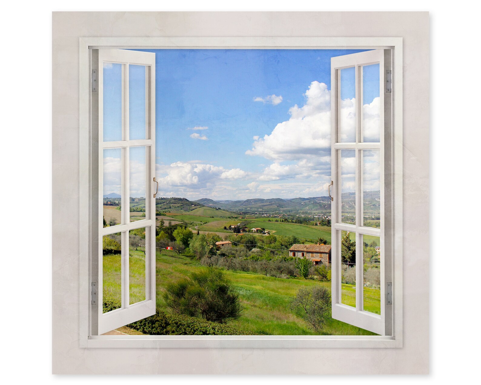 Tuscany Landscape Photography 3D Window View Printed on | Etsy