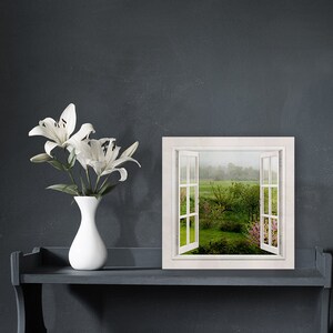 Open Window Wall Art Printed on Canvas, Window Wall Art, Tuscany ...