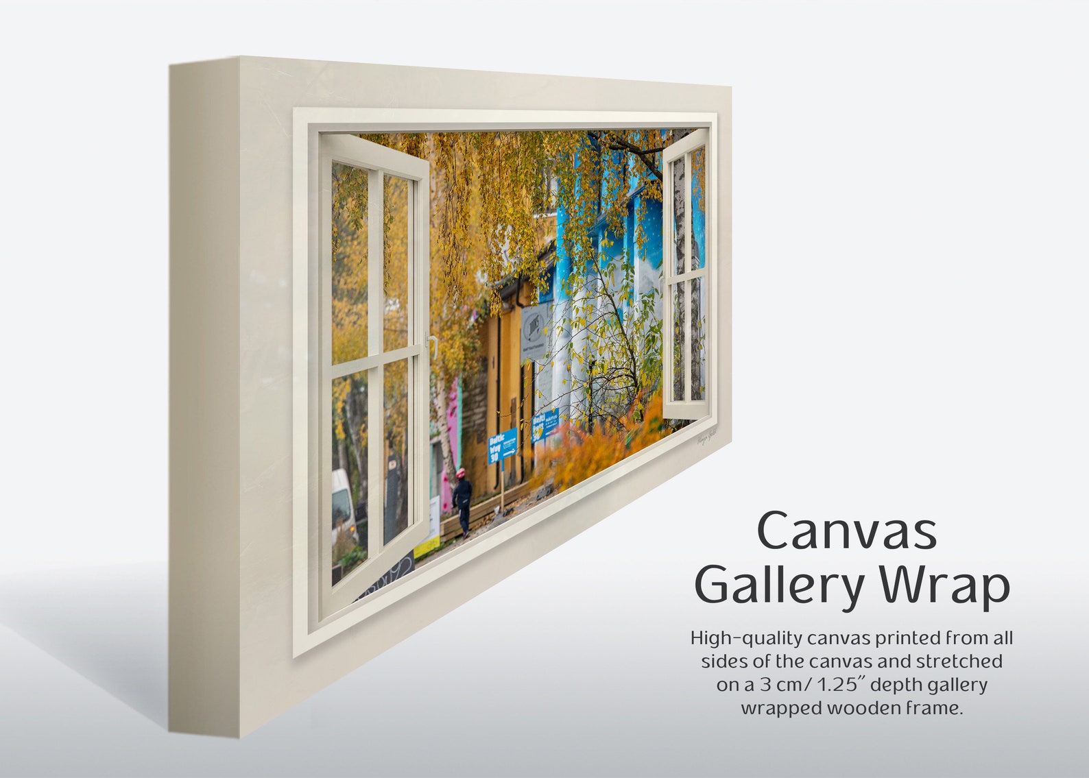 Window Picture View Printed on Canvas 3D Open Window Wall Art - Etsy