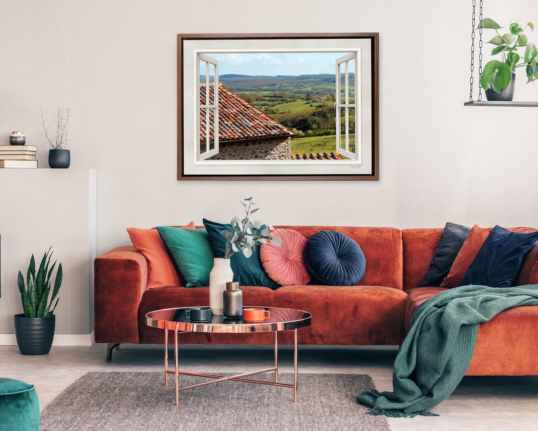 Tuscany Window View Canvas Art: Italian Landscape Print - Etsy