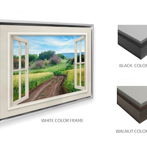 Window View Print on Canvas Open Window Wall Art Framed Fake | Etsy