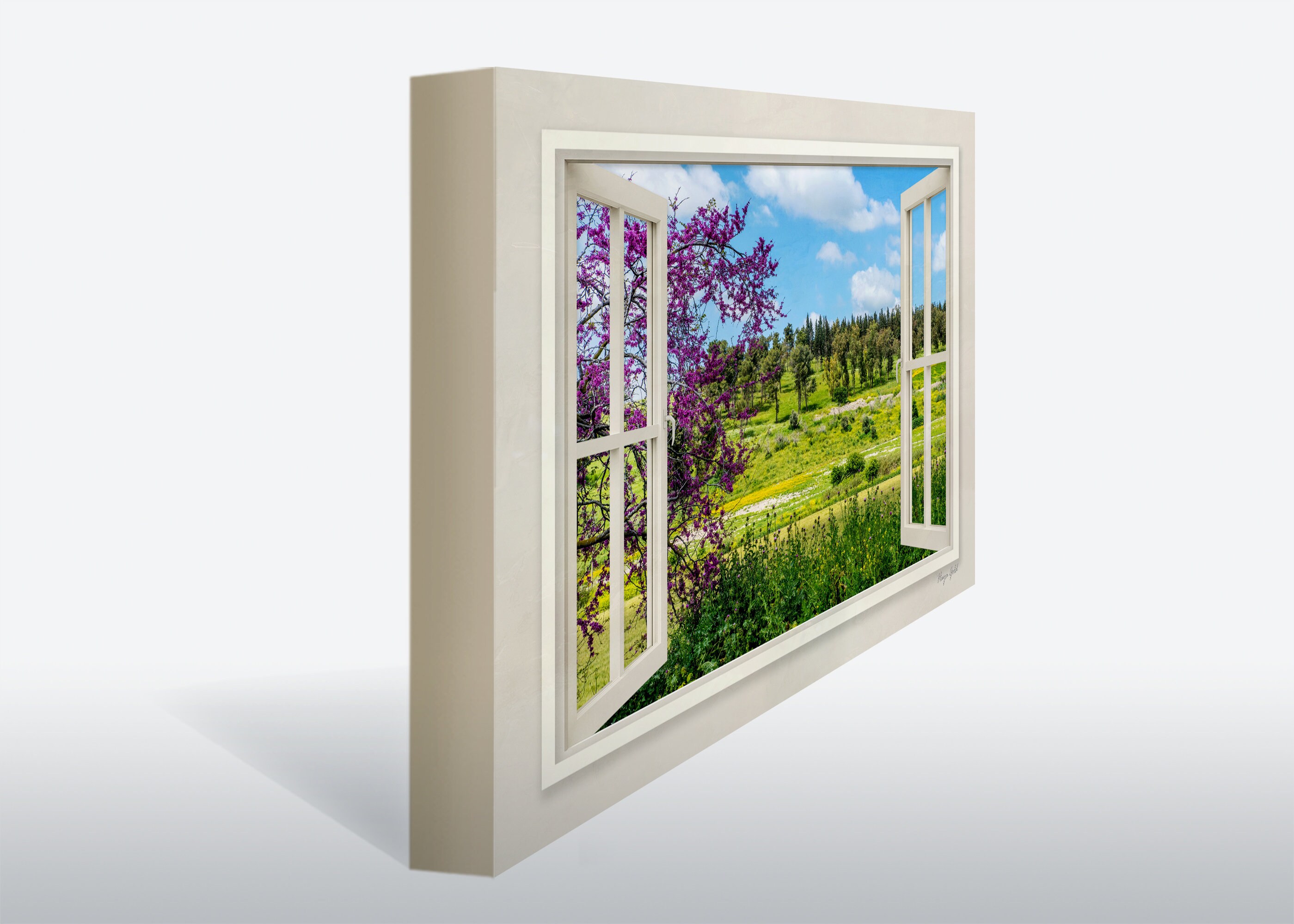 Window Landscape Painting Window View Canvas Open Window | Etsy