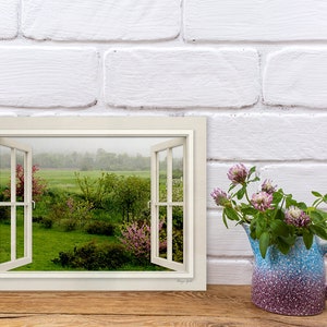 Open Window Wall Art Printed on Canvas, Window Wall Art, Tuscany ...