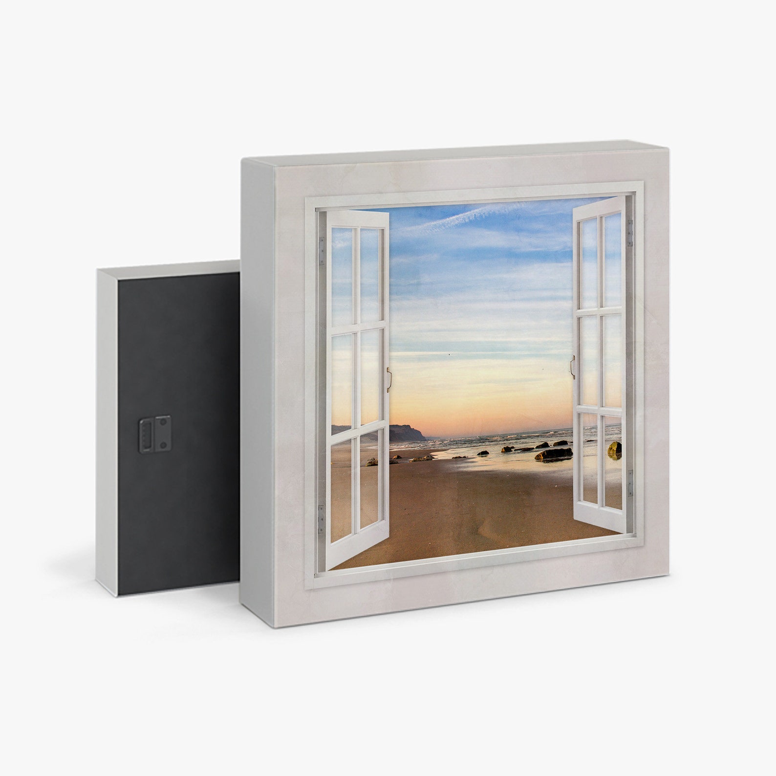 Window View of the Mediterranean Sea at Sunrise Printed on | Etsy