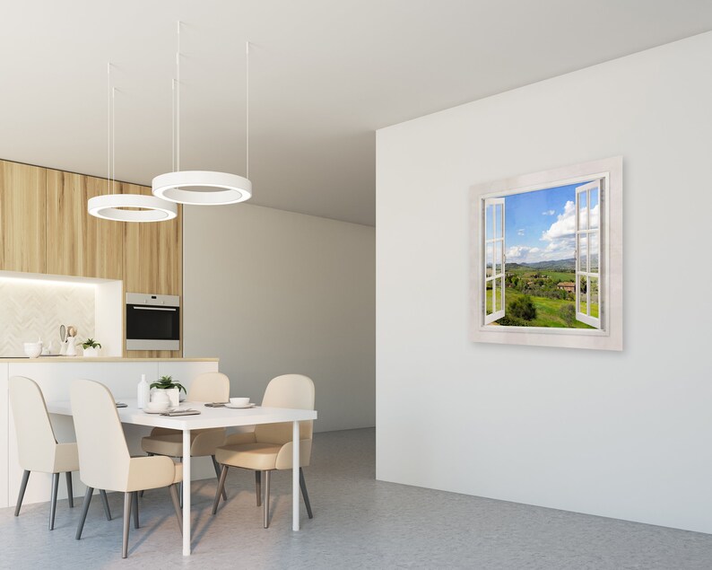 Tuscany Landscape Photography 3D Window View Printed on | Etsy