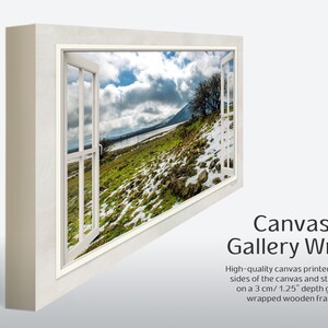 Your Photo Behind Fake Window Printed on Canvas, Picture to Canvas ...