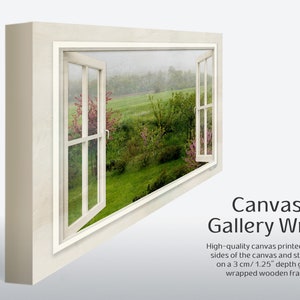 Open Window Wall Art Printed on Canvas, Window Wall Art, Tuscany ...