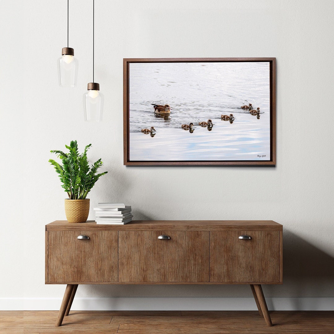 Duckling Family Photography - Water Bird Wall Art Print for Kids Room ...