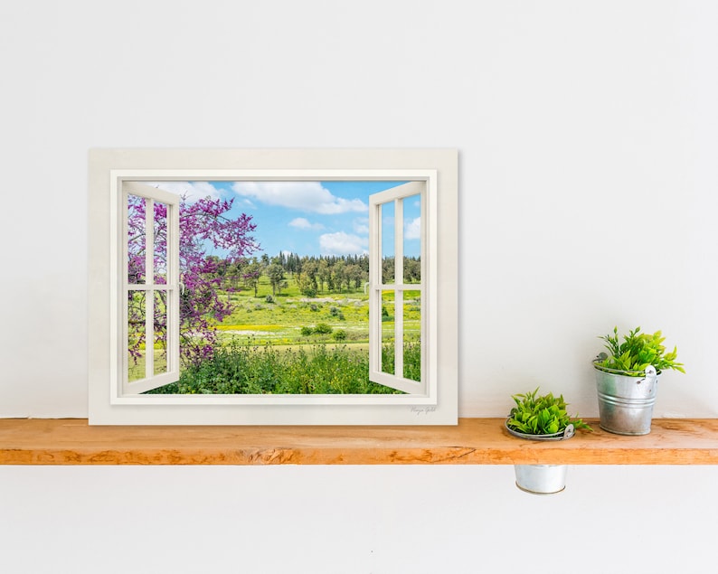 Window Landscape Painting Window View Canvas Open Window - Etsy