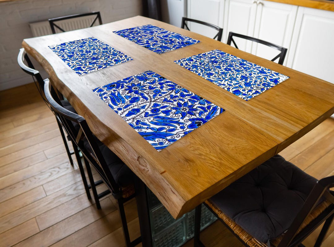 Rosh Hashanah Table Decor, Jewish New Year Gift for Jewish Couple, Blue ...