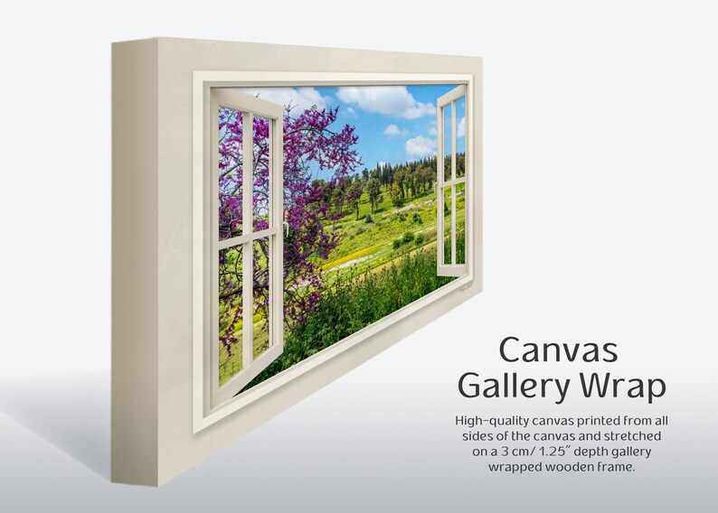 Window Landscape Painting Window View Canvas Open Window - Etsy