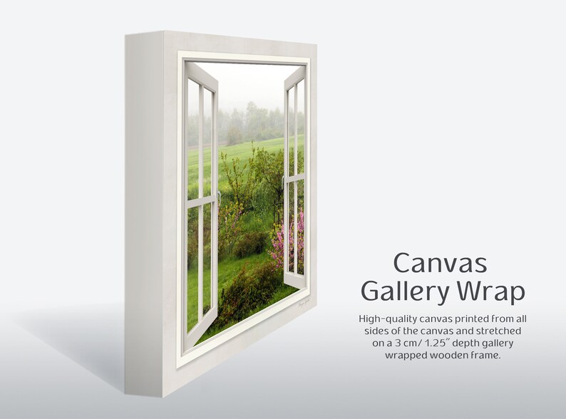 Tuscany Garden Window View Canvas Art Print Large Open Window - Etsy