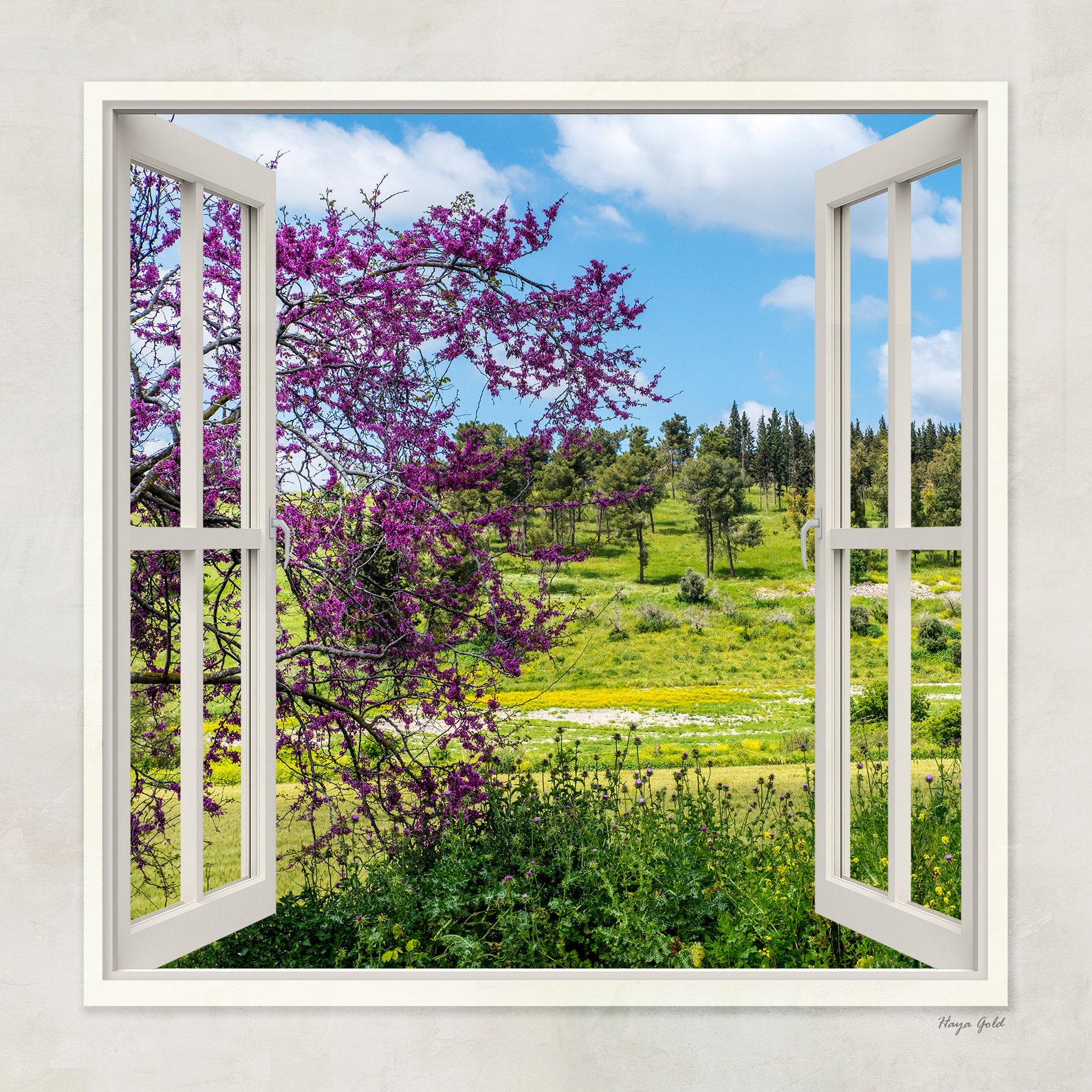 Window Landscape Painting Window View Canvas Open Window - Etsy