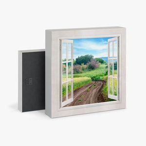 Window View Print on Canvas Open Window Wall Art Framed Fake | Etsy