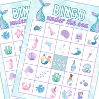 Mermaid BINGO Under the Sea Themed BINGO Game Digital Download Print at ...