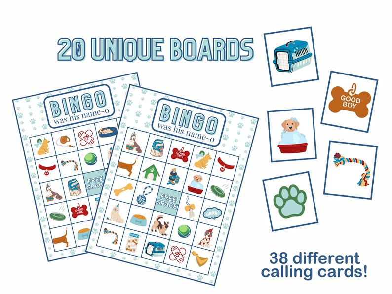 Dog Bingo- Digital Download- Dog Game- Birthday Party Game - Etsy