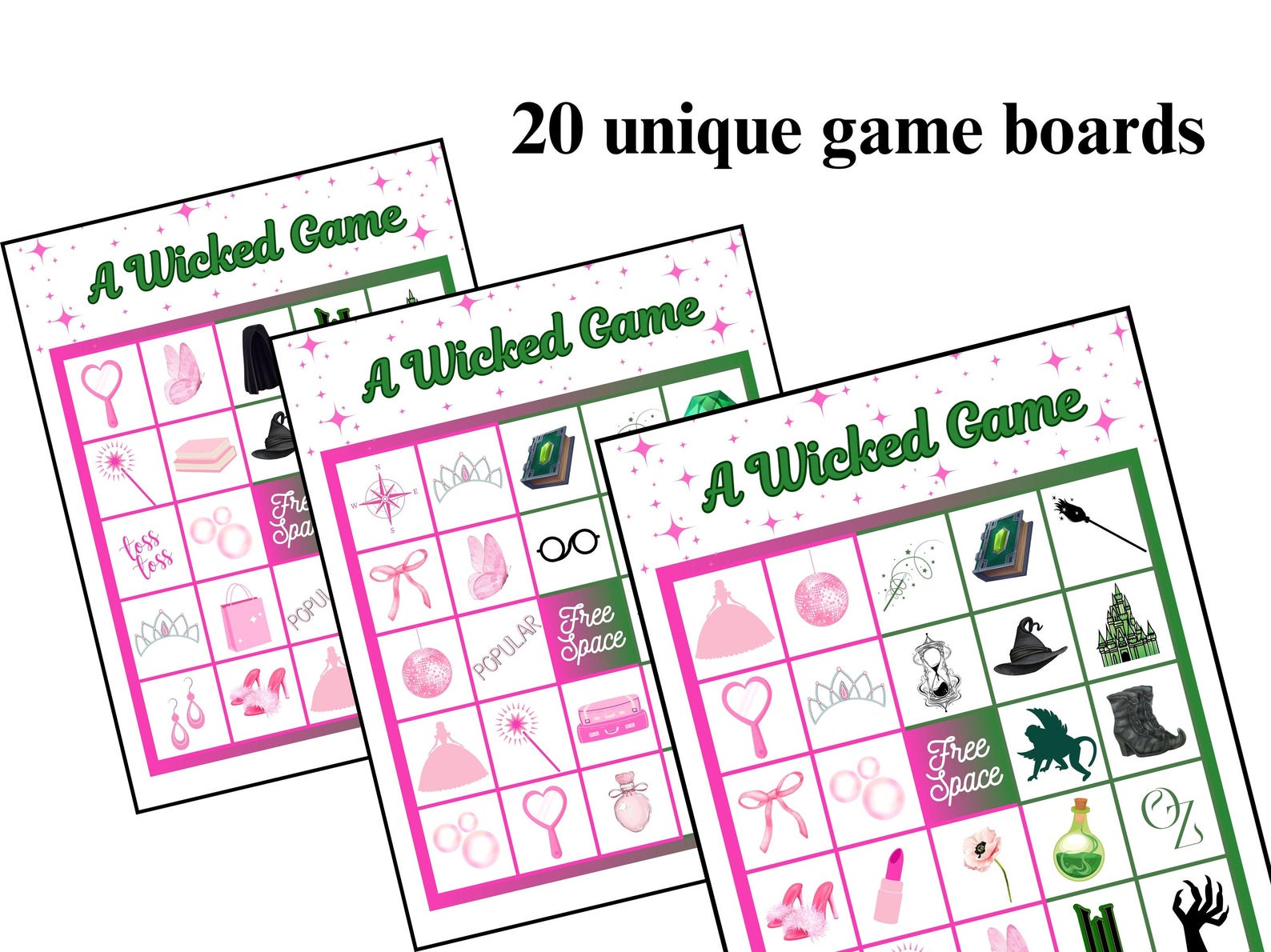 Wicked Themed BINGO Party Game - Etsy