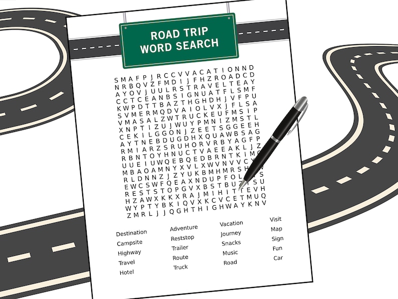 Road Trip Activity Pack Printable Digital Download Scavenger Hunt ...