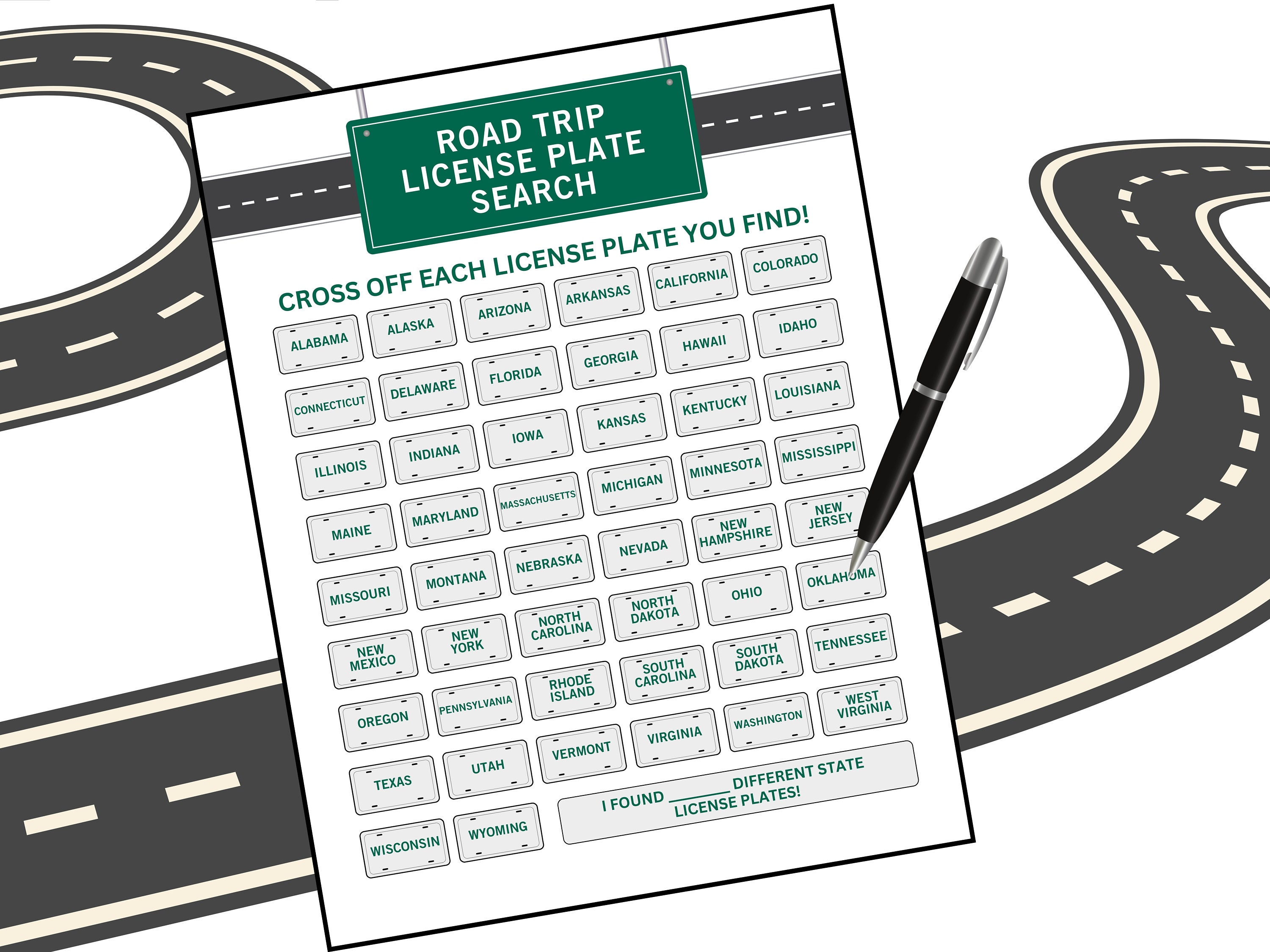 Road Trip Activity Pack Printable Digital Download Scavenger Hunt ...
