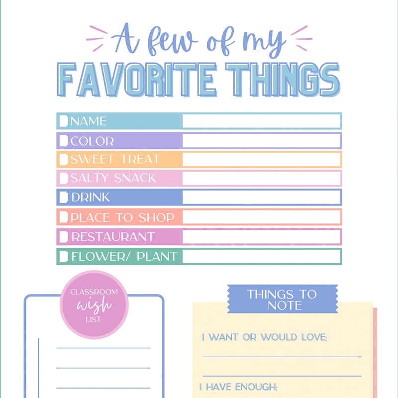 Teacher Favorite Things - Etsy