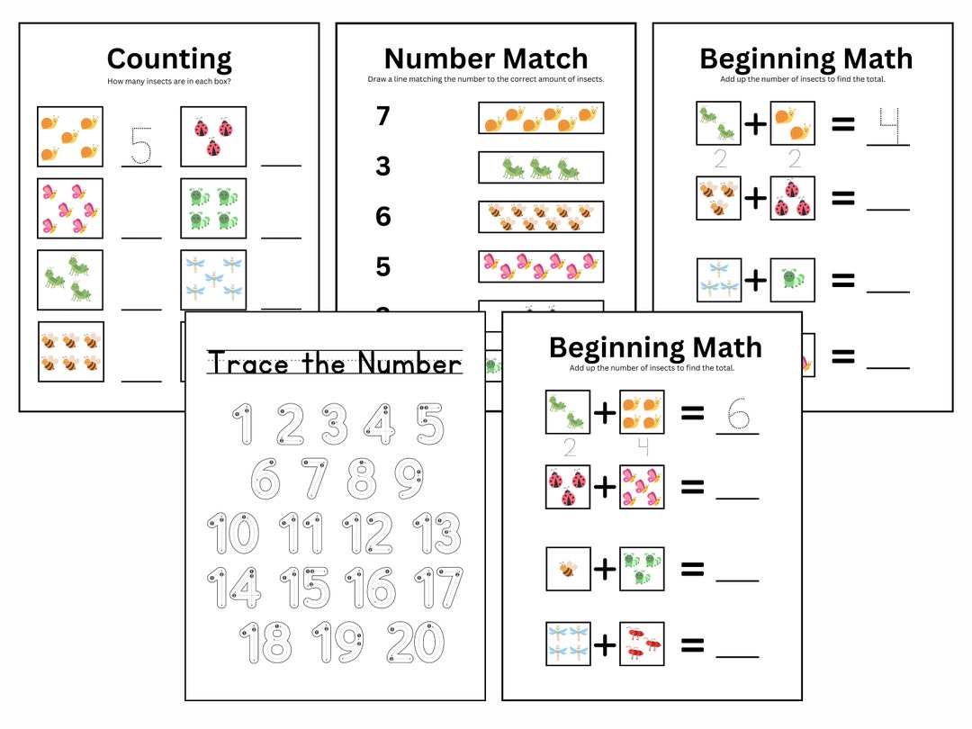 Early Math Packet- Number Literacy- One to One Correspondence- Math ...