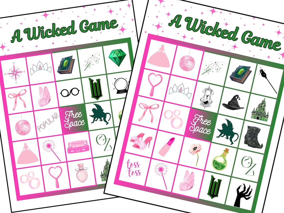 Wicked Themed BINGO Party Game - Etsy