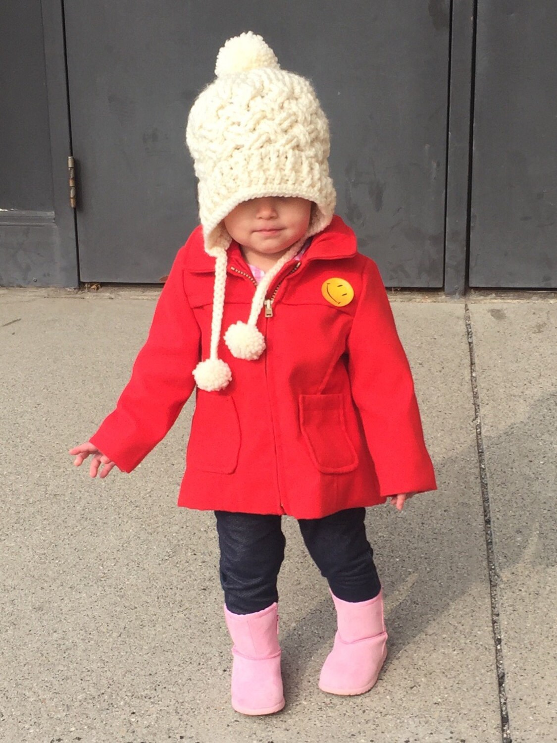 Criss Cross Pom Pom Beanie - Etsy