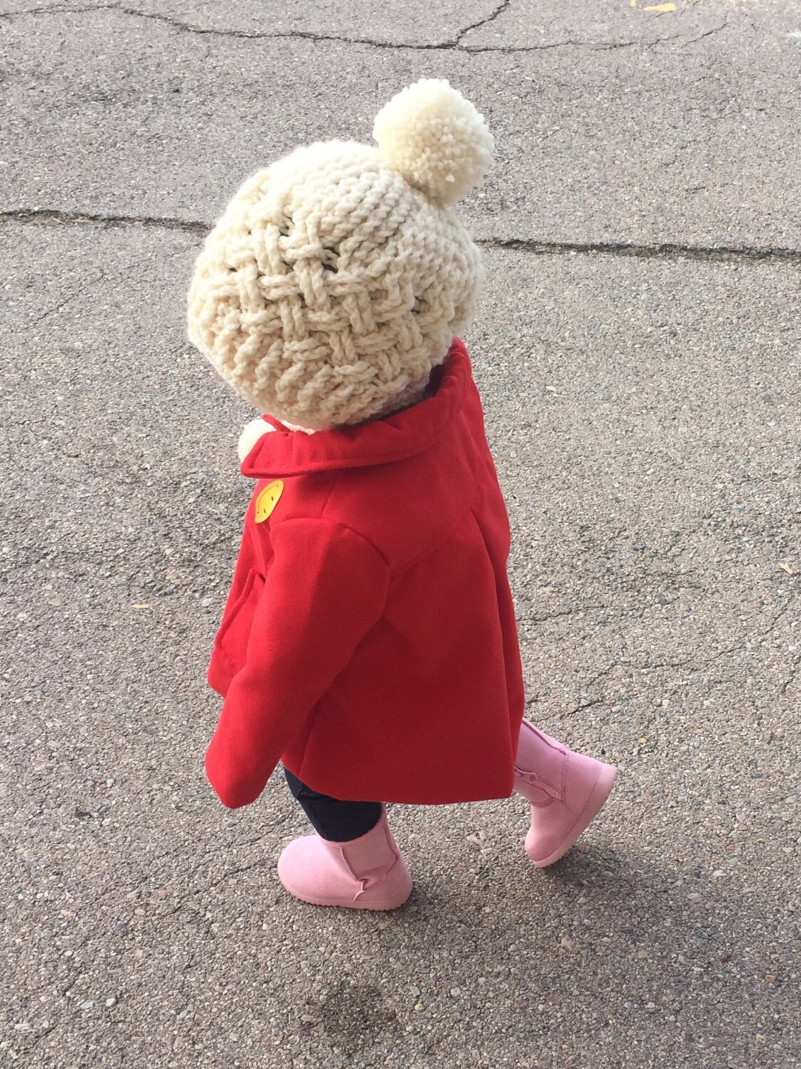 Criss Cross Pom Pom Beanie - Etsy