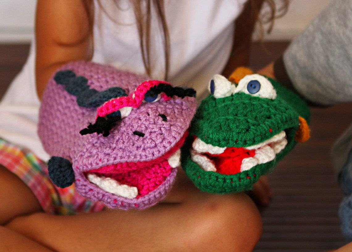 Crochet Pattern: Edgar or Edna Dragon Hand Puppet - Etsy