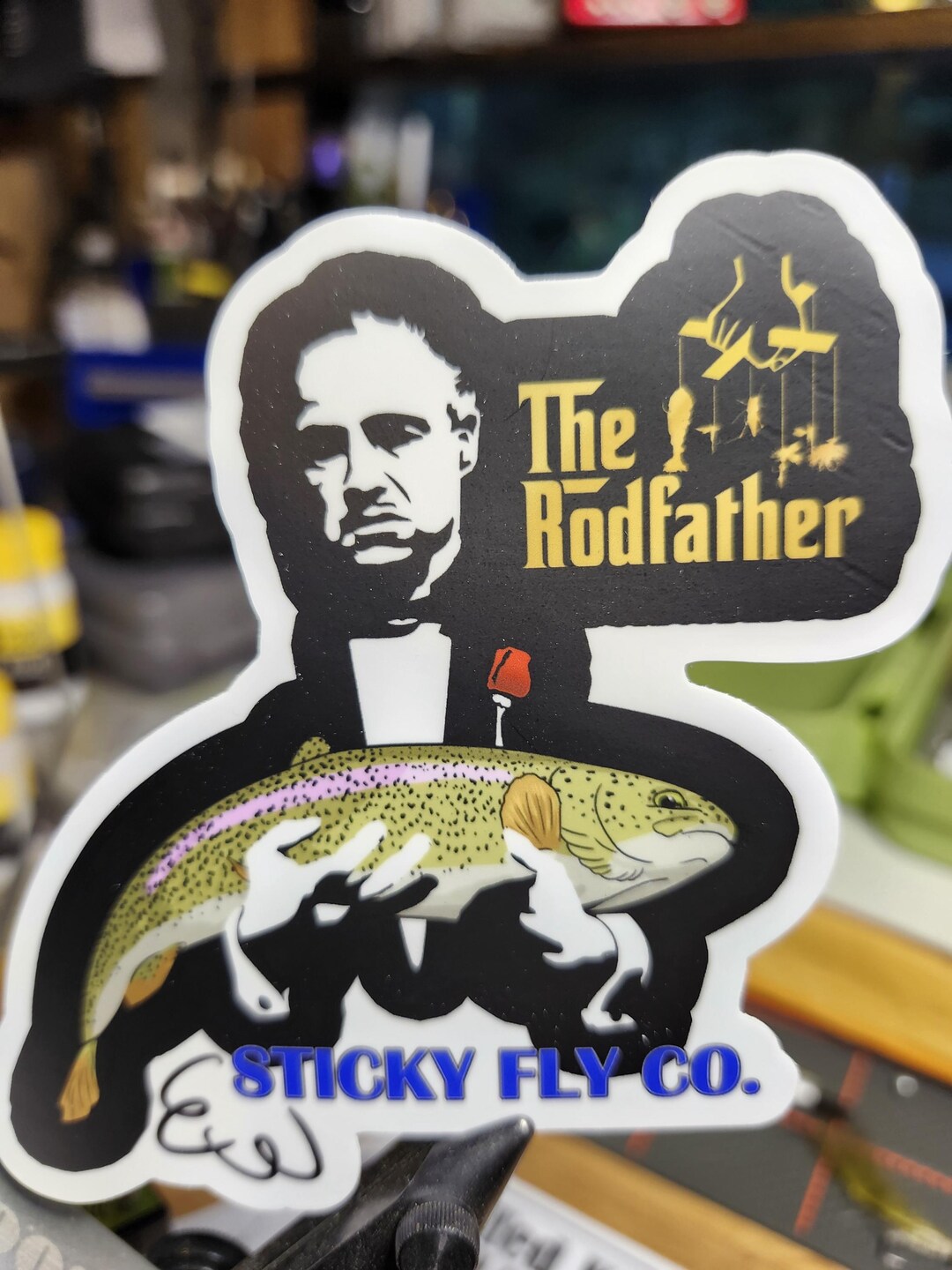 Rodfather Fly Fishing Sticker - Etsy