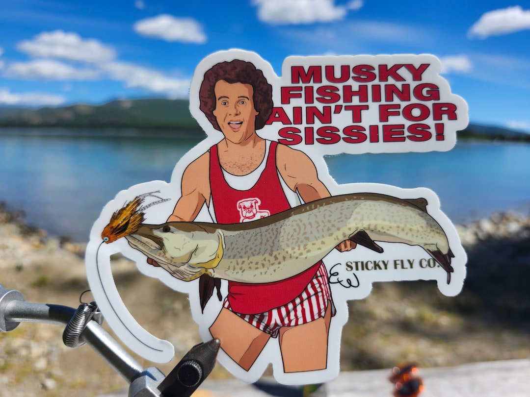 4" or 5" Musky Fly Fishing Sticker - Etsy
