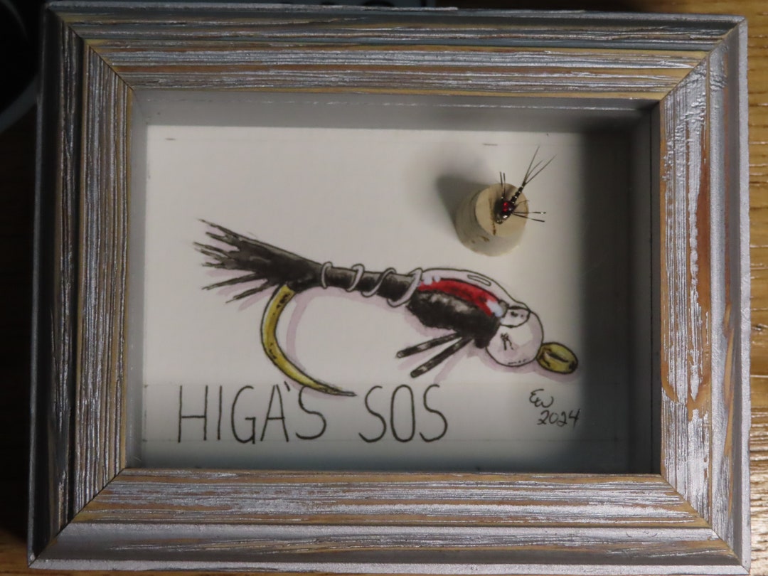 Higa's SOS Nymph Fly Watercolor Painting - Etsy