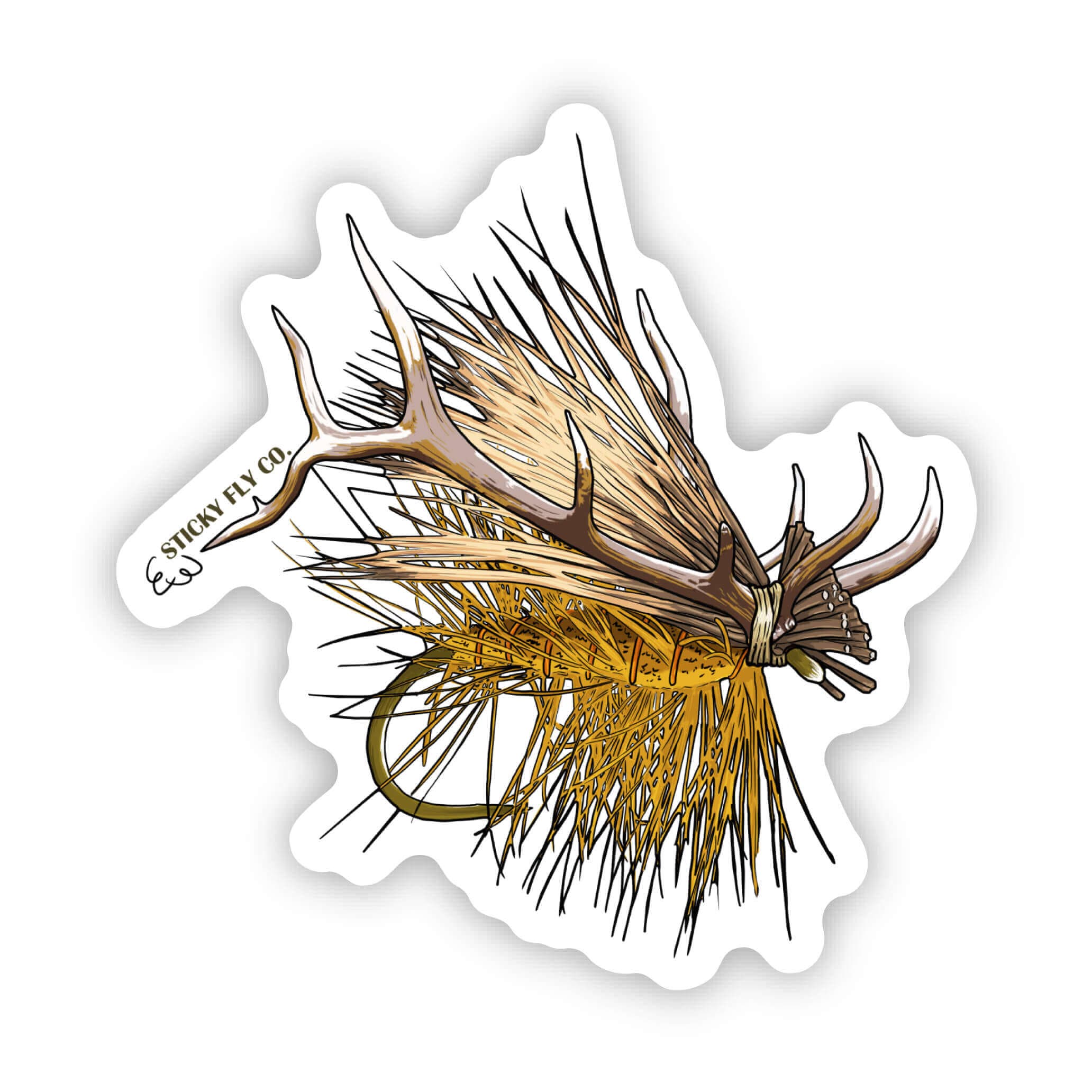 Elk Hair Caddis Fly Sticker - Etsy