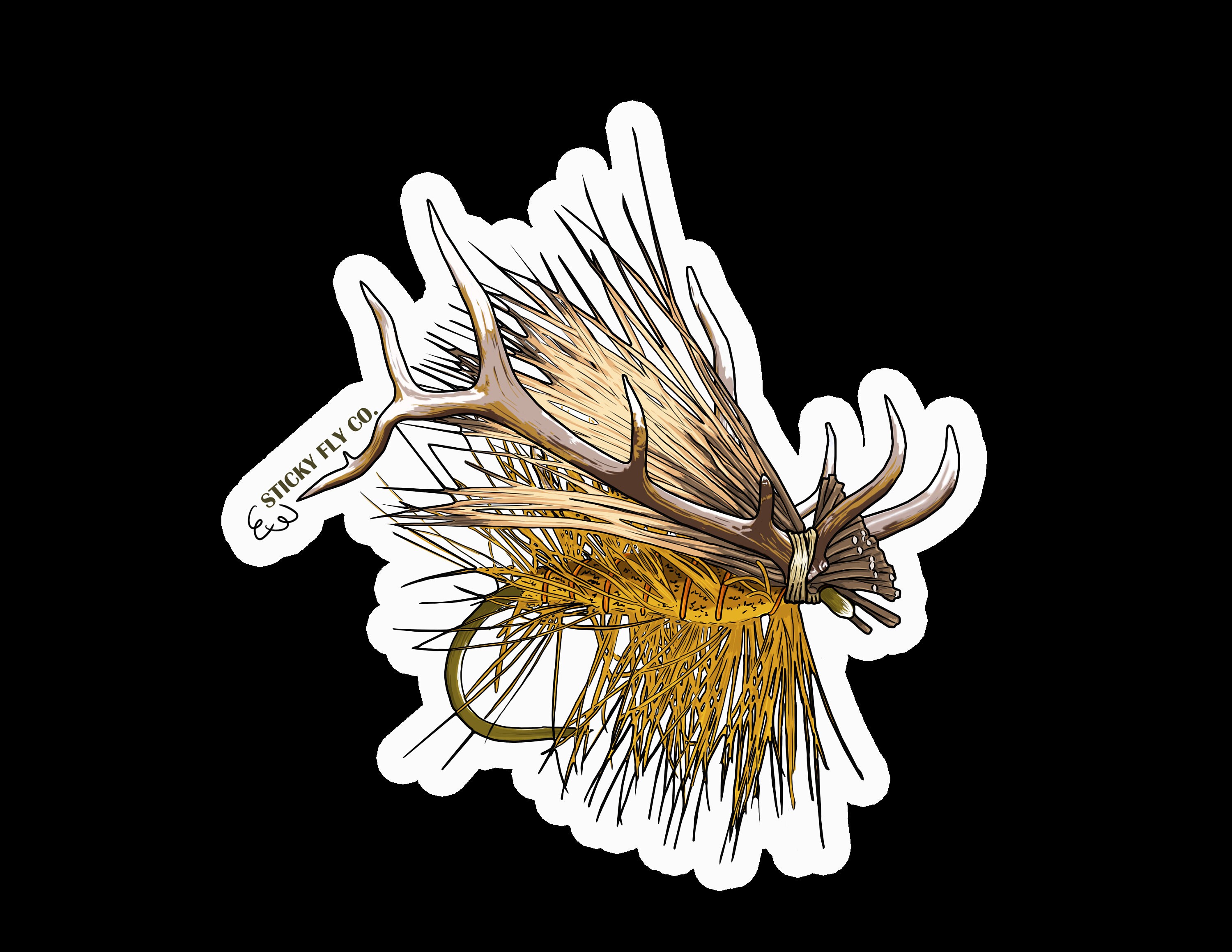 Elk Hair Caddis Fly Sticker - Etsy