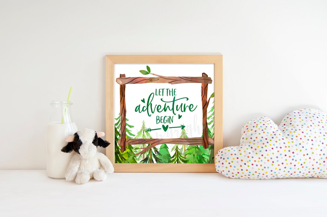 Adventure Time, Adventure Printable, Woodland Nursery Art, Adventure ...