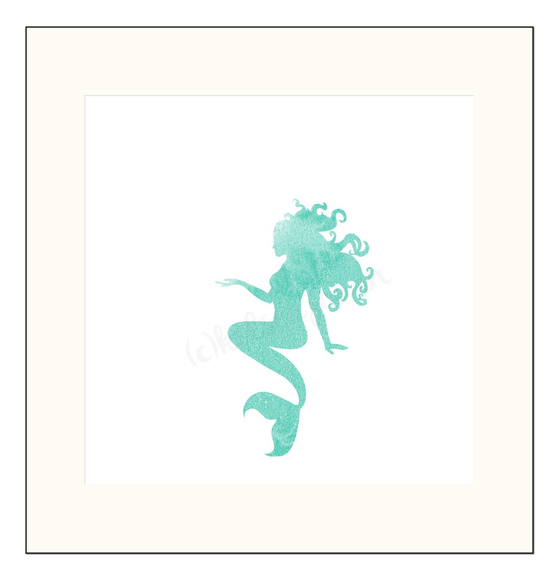 Mermaid Wall Art Teal Mermaid Decor Little Girl Nursery Art | Etsy
