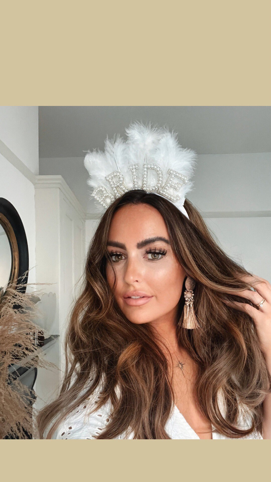 Bridal Bride to Be Hen Do Party Night Ivory Cream Feather - Etsy