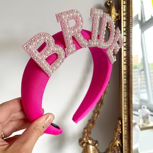Bridal Bride to Be Hen Do Party Night Hot Pink Pearl - Etsy