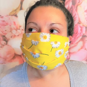 DAISIES YELLOW MASK Adult Face Mask Double Layer We Can Customize It ...