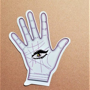 EVIL EYE HAND Parababes Sticker Label Glossy Weather Proof 3" Ghost ...
