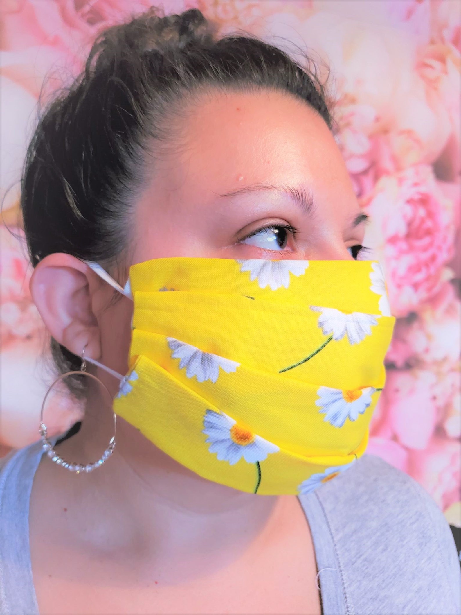 DAISIES YELLOW MASK Adult Face Mask Double Layer We Can Customize It ...
