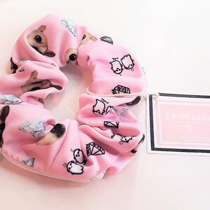 Personalized Zipper Storage Scrunchie Hair Tie Dog Face Scrunchy Hair ...